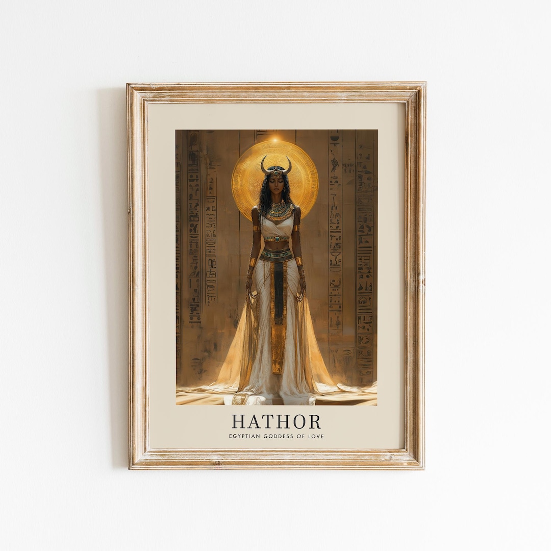 Goddess Hathor Digital Download, Egyptian Mythology Wall Art, Egyptian ...