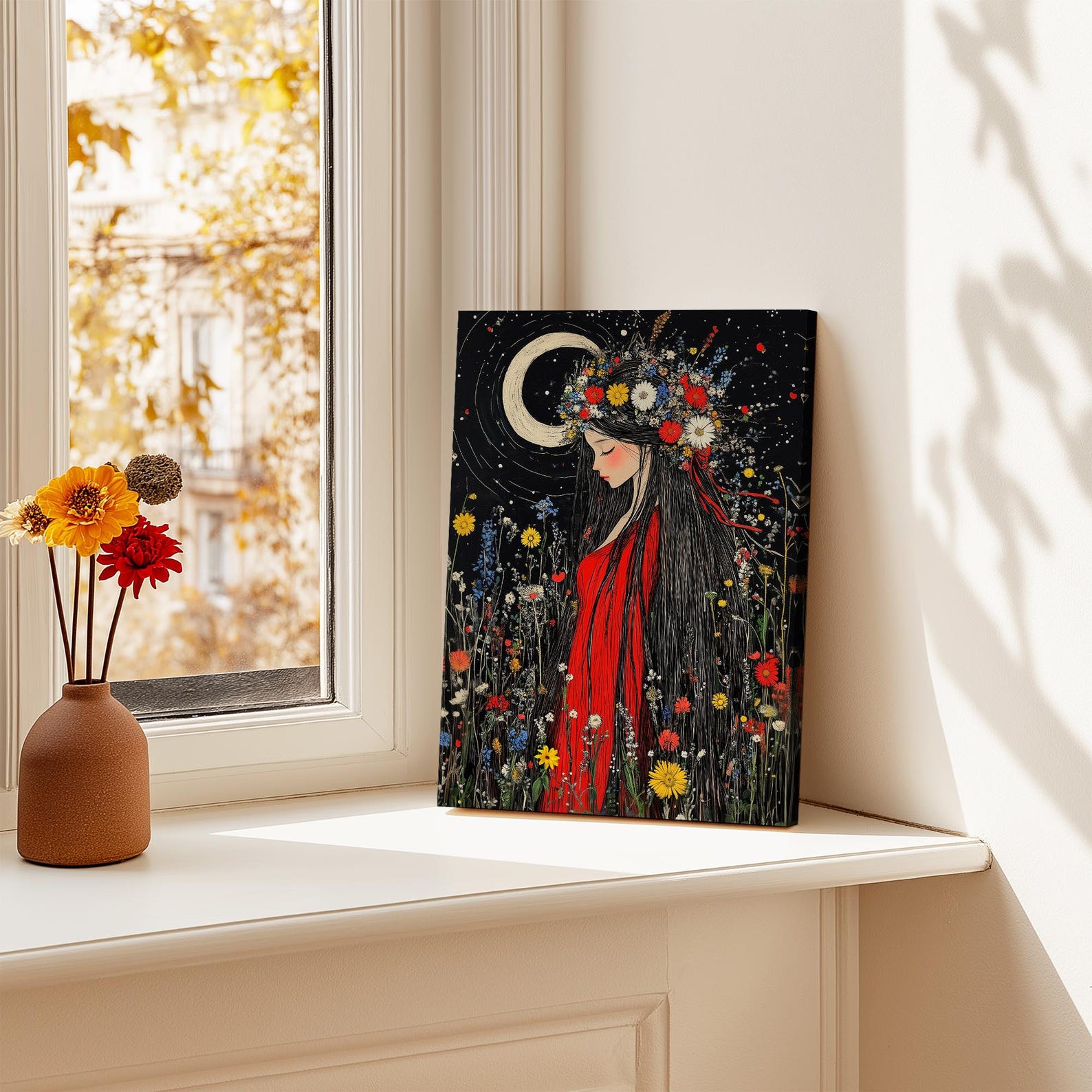 Arte em tela da deusa germânica Ostara | Impressão de primavera e ...