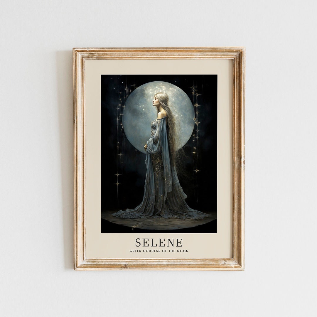 Selene Original Artwork, Greek Goddess of the Moon Goddess Wall Art ...