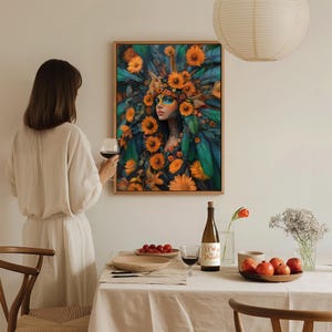 Xochiquetzal Aztec Goddess of Beauty, Flowers and Love, Fantasy Wall ...