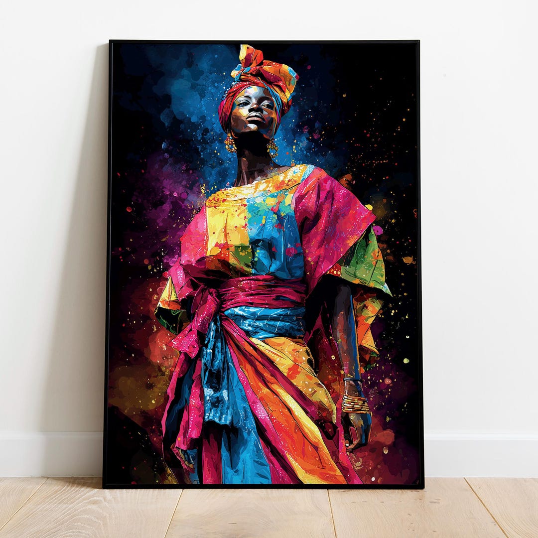 Oshumare Goddess Poster, Yoruba Rainbow Orisha Wall Art, Colorful ...