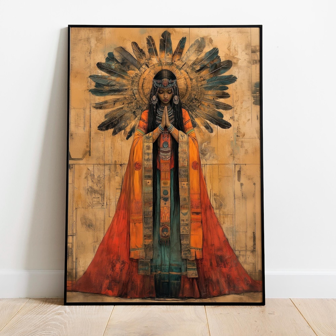 Pachamama Wall Art, Incan Goddess of Fertility and Harvest, Incan ...