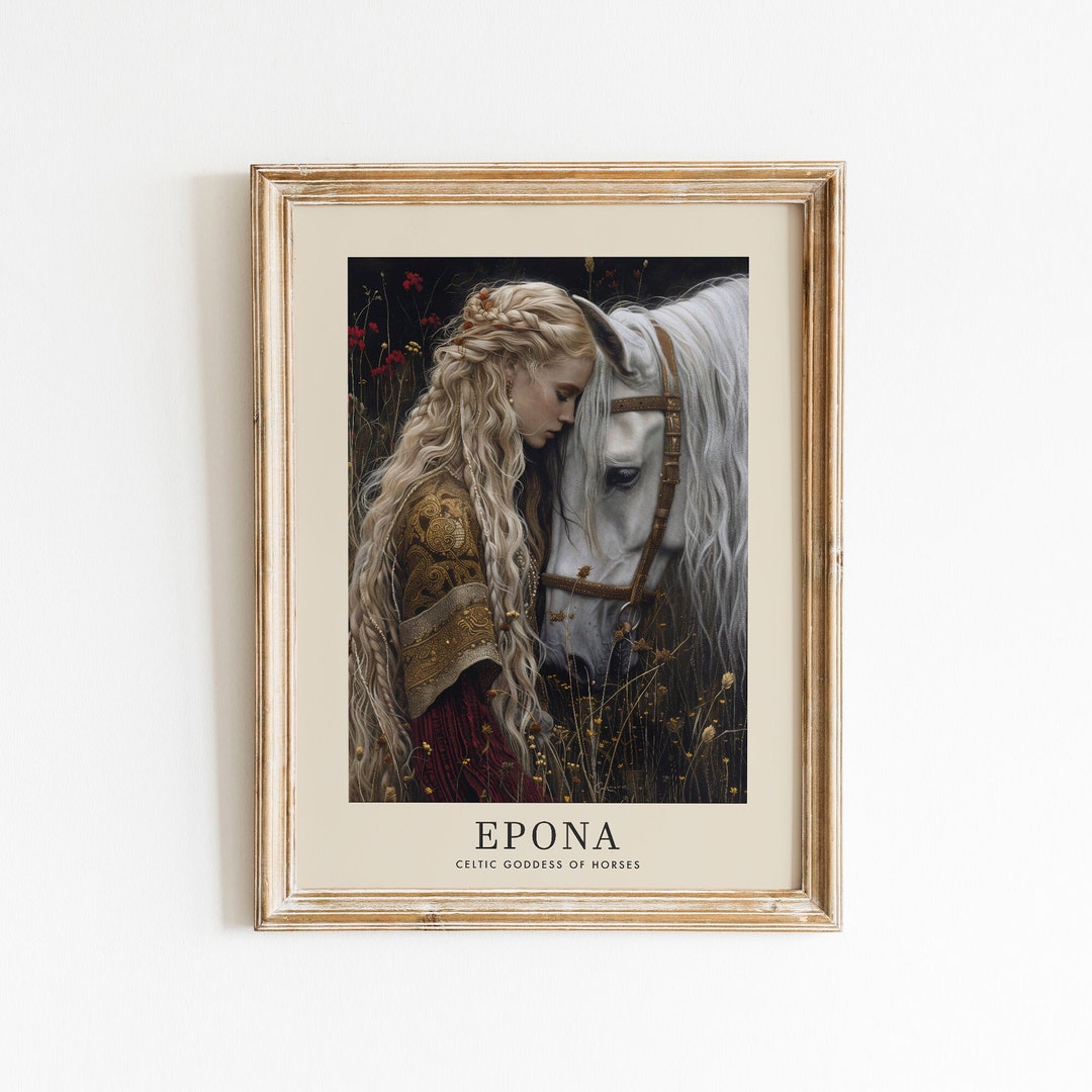 Epona Celtic Goddess of Horses, Romanticism Style, Celtic Mythology ...