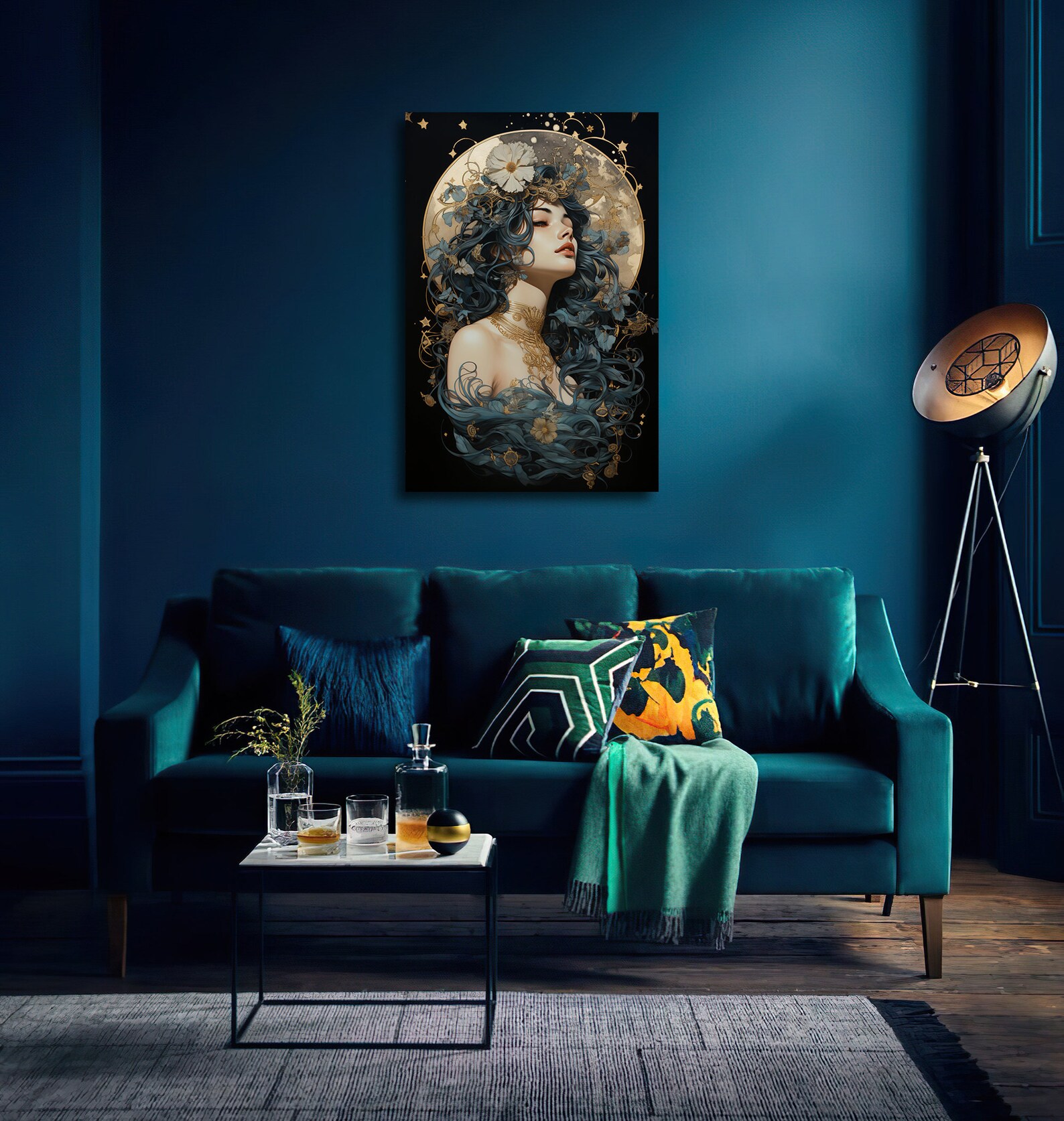 Selene Greek Goddess of the Moon Wall Art Chromolithograph - Etsy