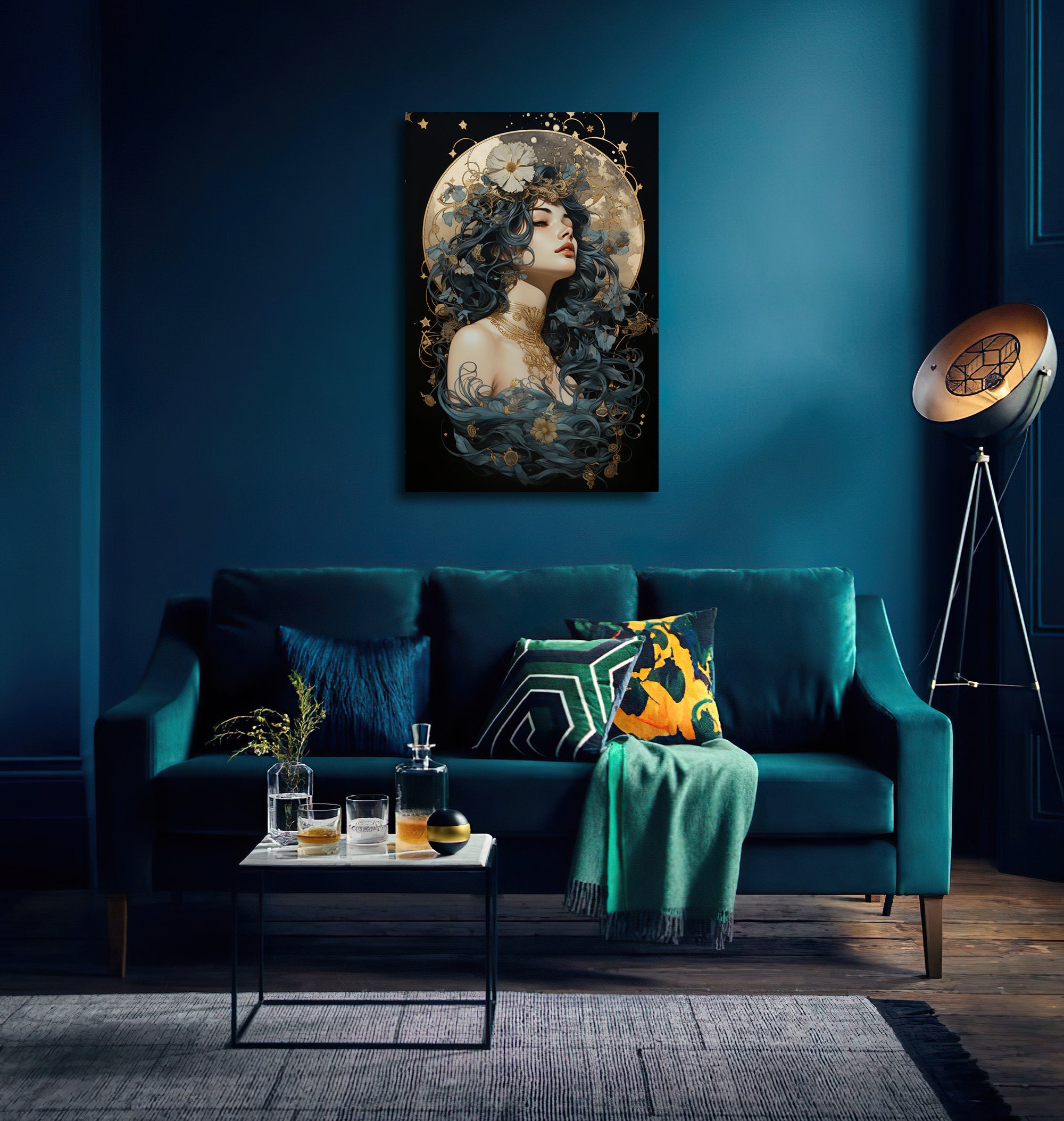 Selene Greek Goddess of the Moon Wall Art Chromolithograph - Etsy
