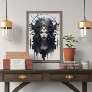 Hecate Premium Matte Poster, Watercolor Style, Greek Goddess of Magic ...