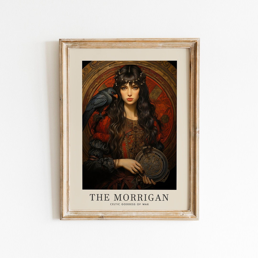 The Morrigan, Celtic Goddess of War, Renaissance Painting Wall Art ...