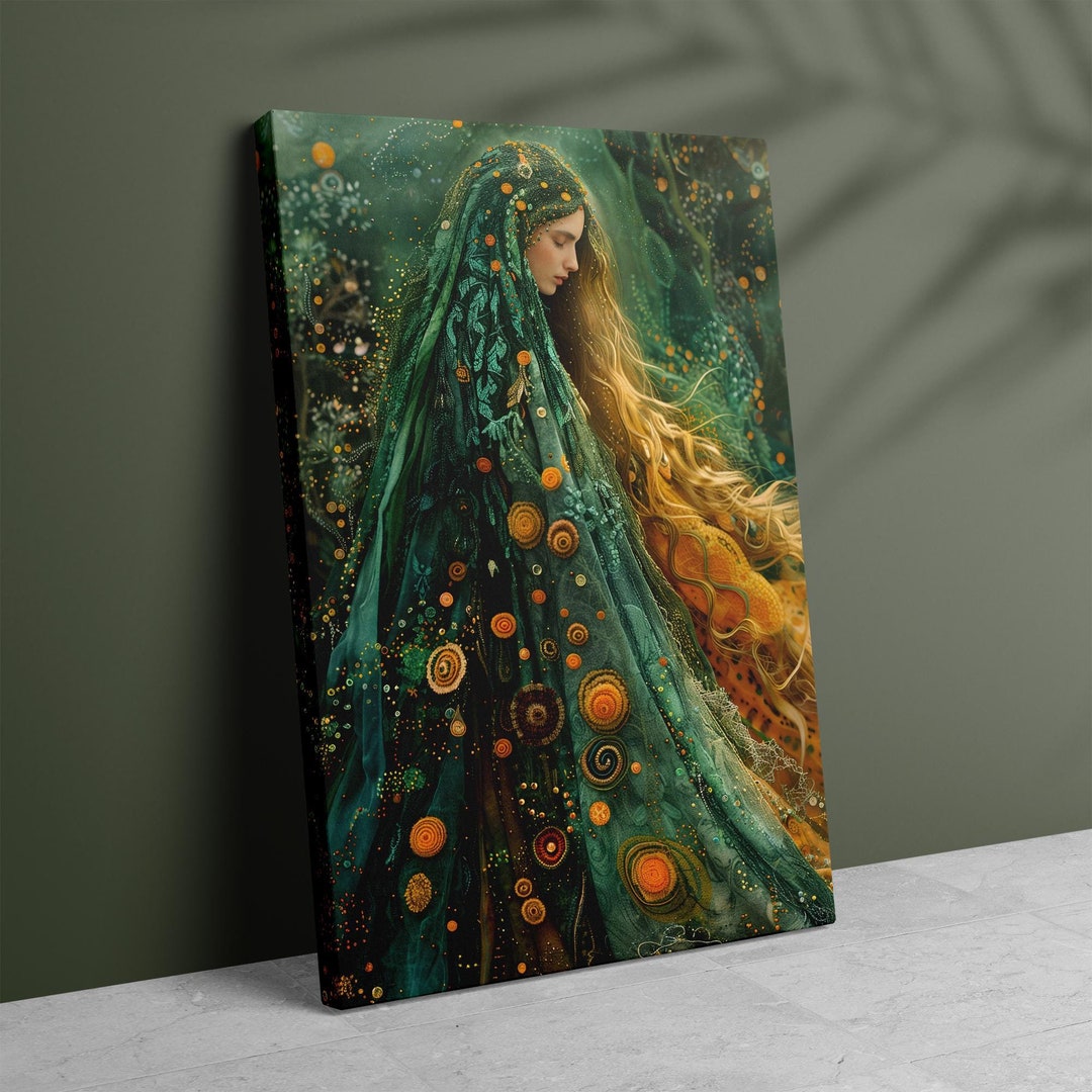 Goddess Danu Canvas Fantasy Art, Celtic Goddess of Earth and Fertility ...