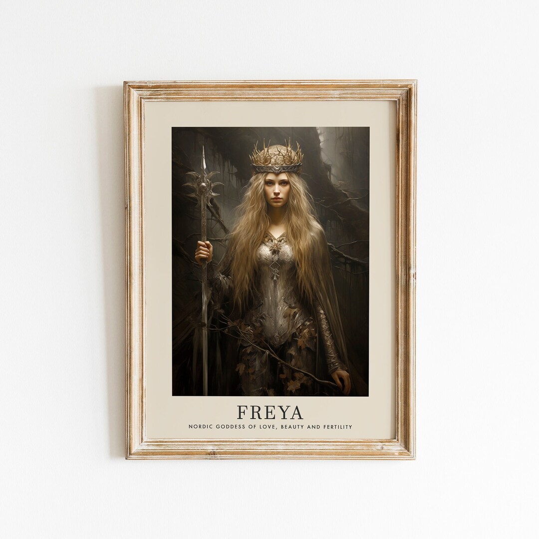 Goddess Freya Wall Art Romanticism Style, Nordic Goddess of Love ...