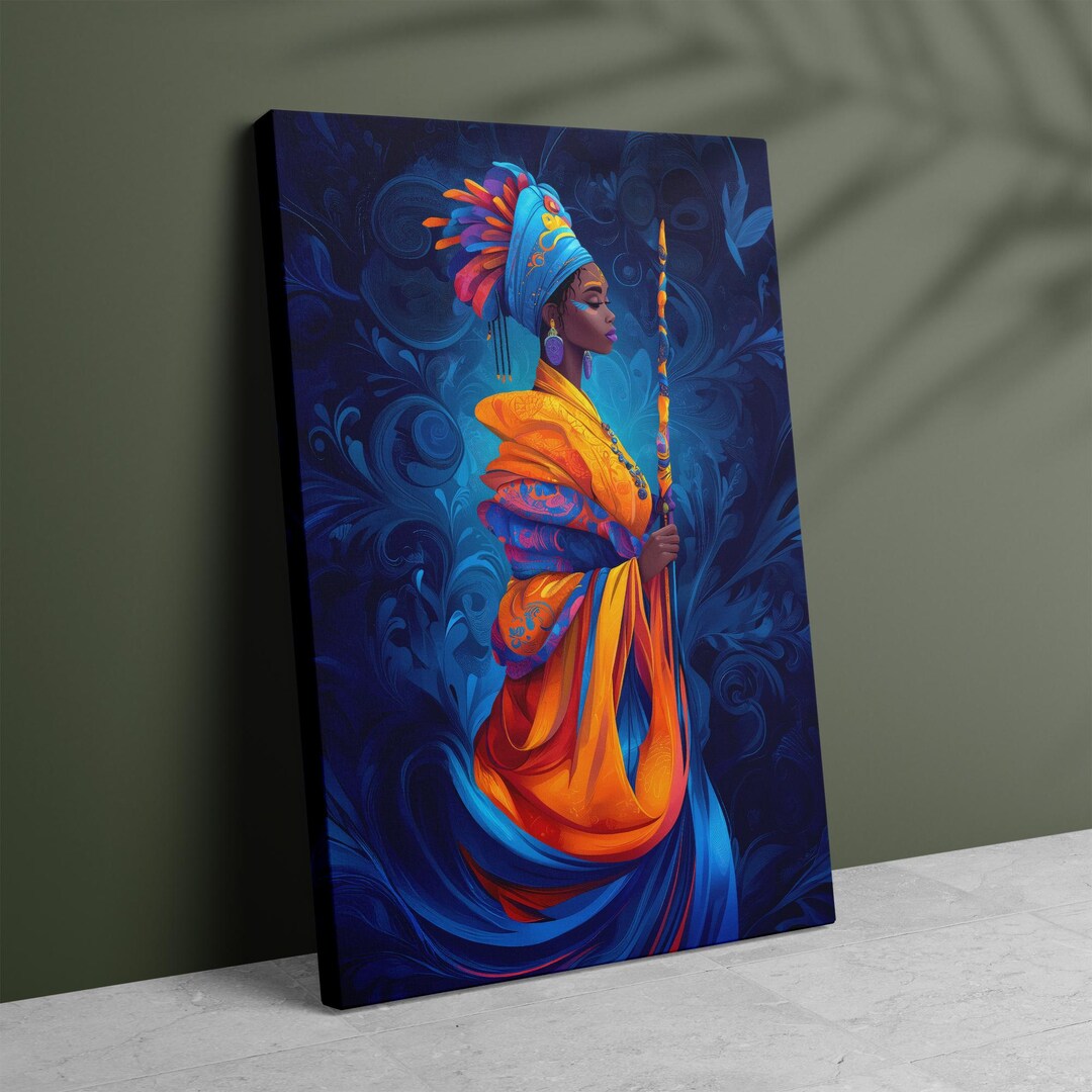 African Goddess of the Sea, Yemayá Print, Goddess Yoruba Wall Art, the ...