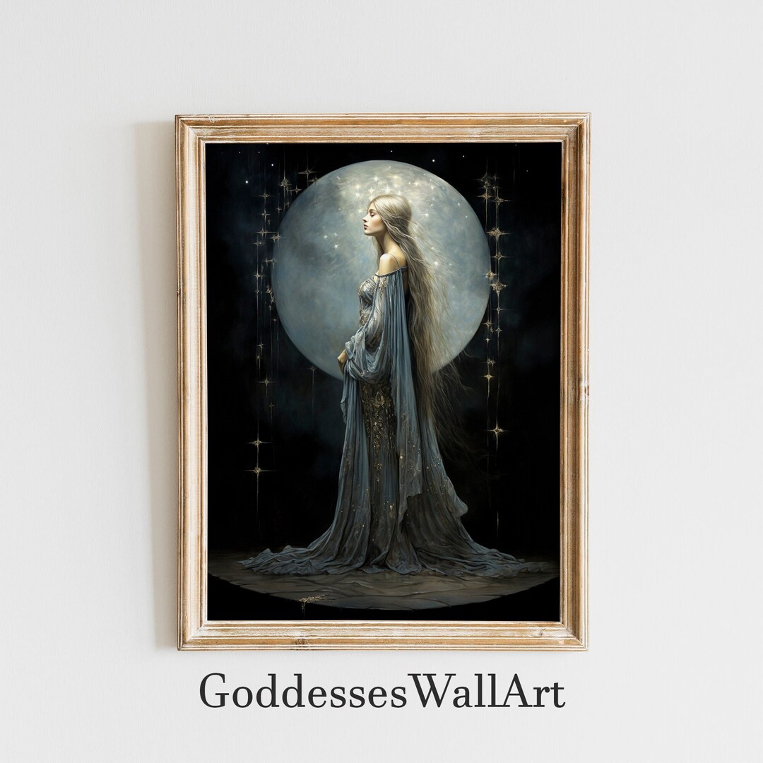 Selene Original Artwork, Greek Goddess of the Moon Goddess Wall Art ...