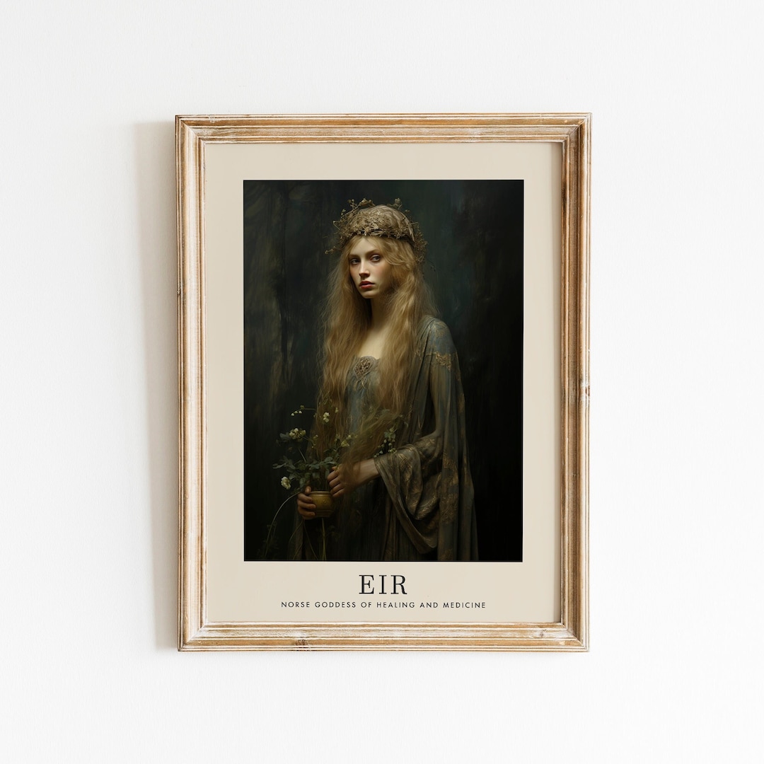 Goddess Eir Wall Art Romanticism Style, Norse Goddess of Healing and ...