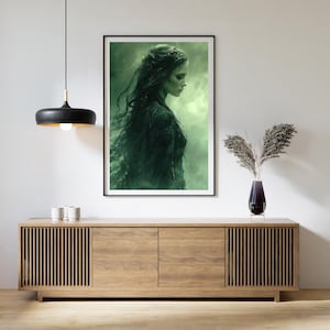 Flidais Art Print, Celtic Goddess of the Forest, Celtic Mythology Wall ...