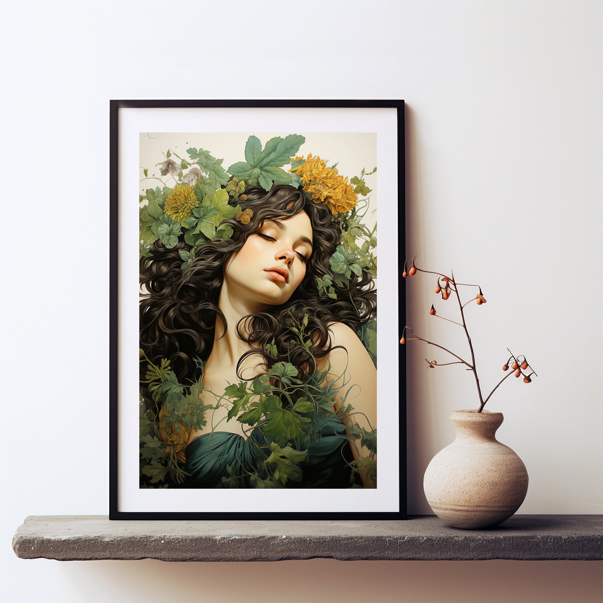 Gaia Greek Goddess of the Earth Wall Art Chromolithograph - Etsy