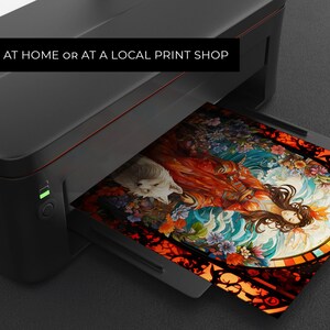 Goddess Inari Okami, Japanese Goddess of Rice and Foxes, Wall Art ...