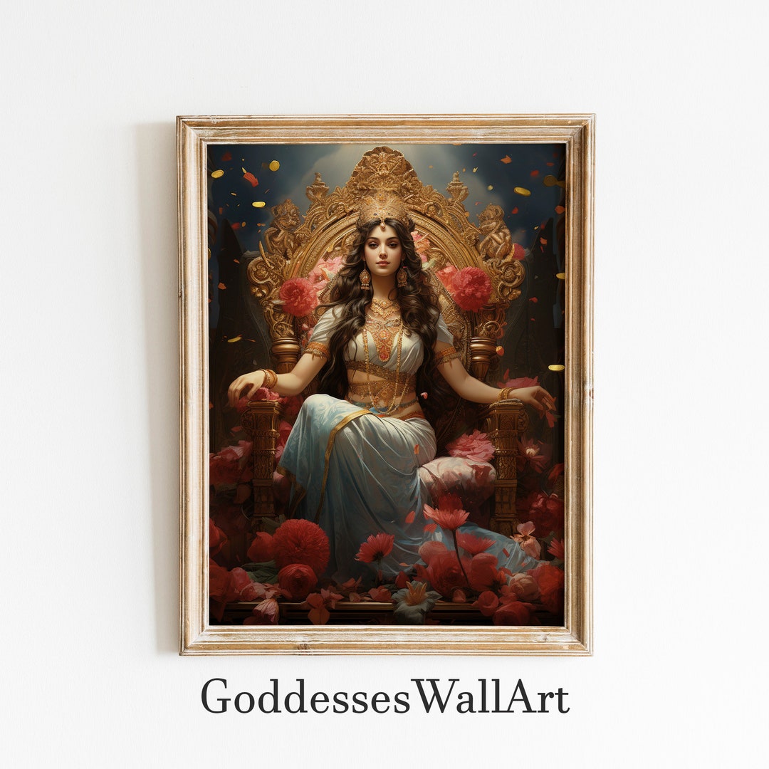 Lakshmi Hindu Goddess of Wealth, Fortune, Beauty, Fertility and ...