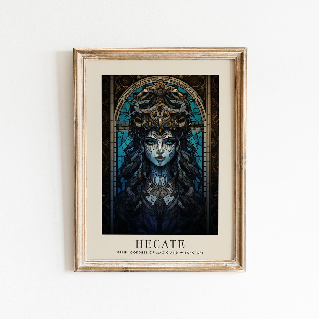 Hecate Hekate, Greek Goddess of Magic and Witchcraft, Wall Art Stained ...