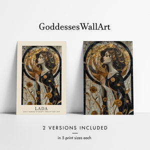 Lada Slavic Goddess of Beauty, Fertility and Love, Art Nouveau Print ...
