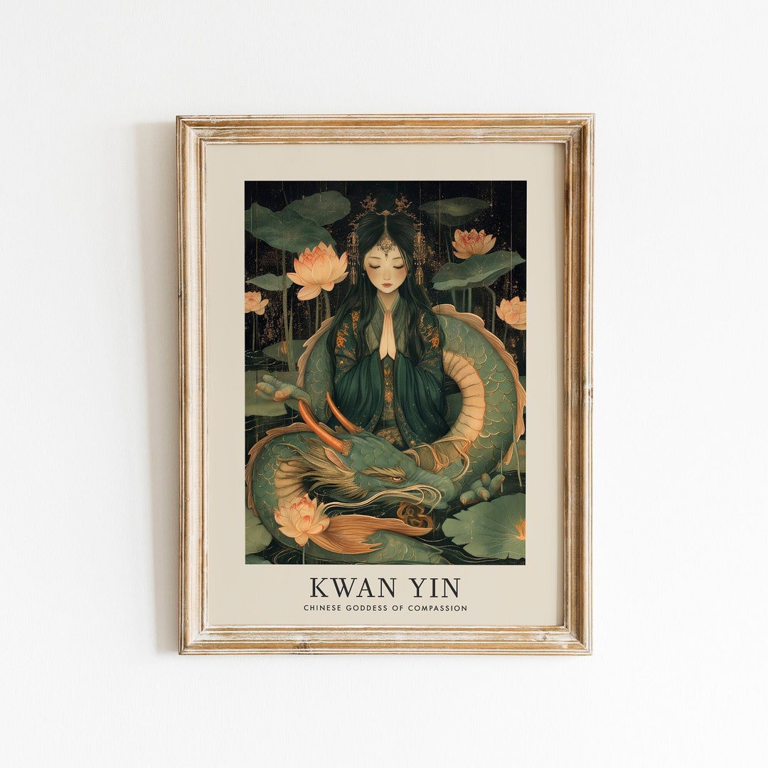 Kwan Yin Chinese Goddess of Compassion, Guan Yin Printable, Quanyin ...