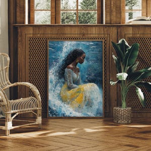 Yemayá Wall Art, African Goddess of the Sea, the Orishas Print ...