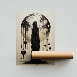 Hekate Premium Matte Poster, Art Nouveau Print, Hecate Greek Goddess of ...
