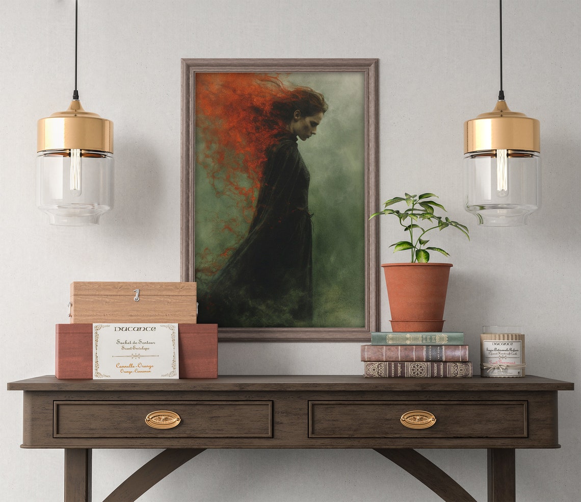 Brigid Art Print, Celtic Goddess of Fire and Forge, Celtic Mythology ...