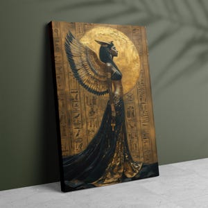 Bastet Wall Art Nouveau Print, Egyptian Goddess of War, Egyptian ...