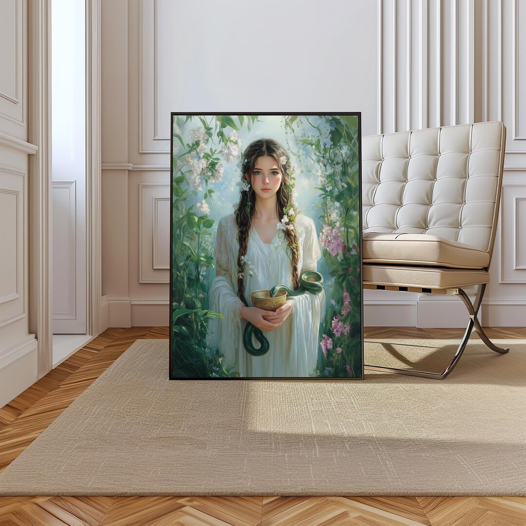 Goddess Hygieia Poster, Greek Goddess of Healing, Cleanliness and ...