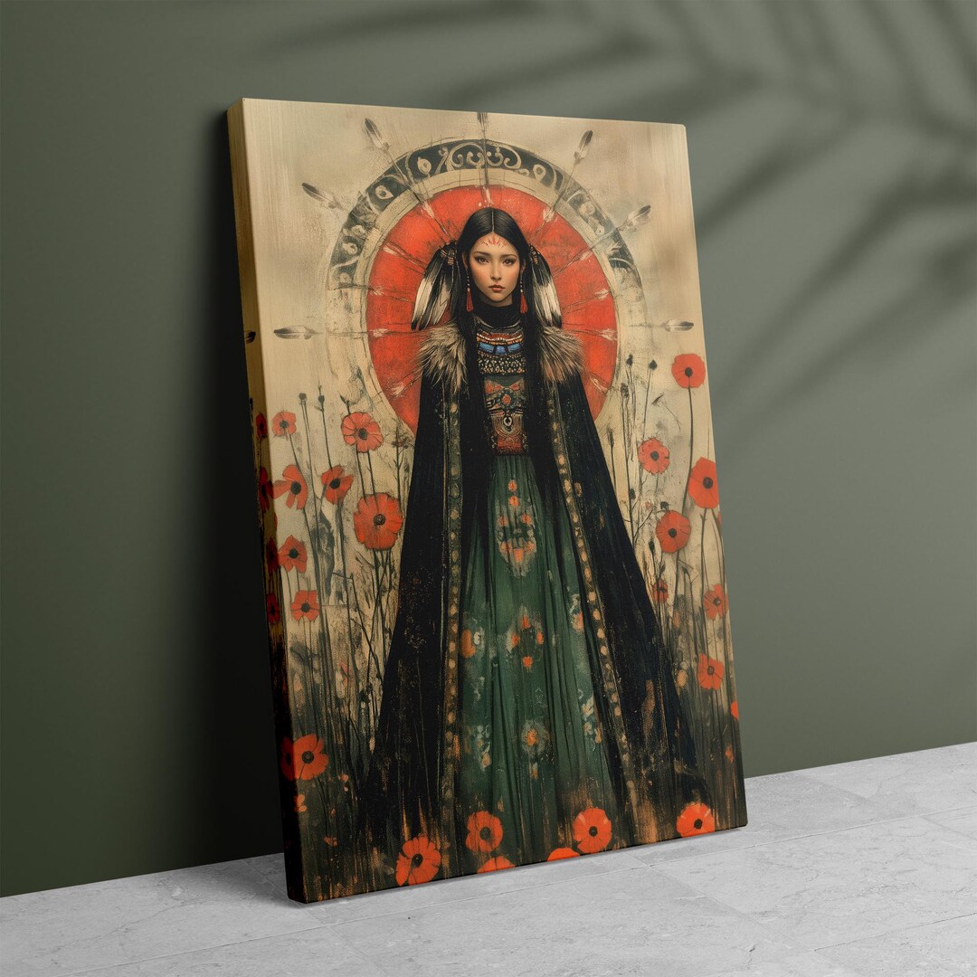 Native American Goddess Asdzáá Nádleehi Canvas Wall Art, Canvas ...