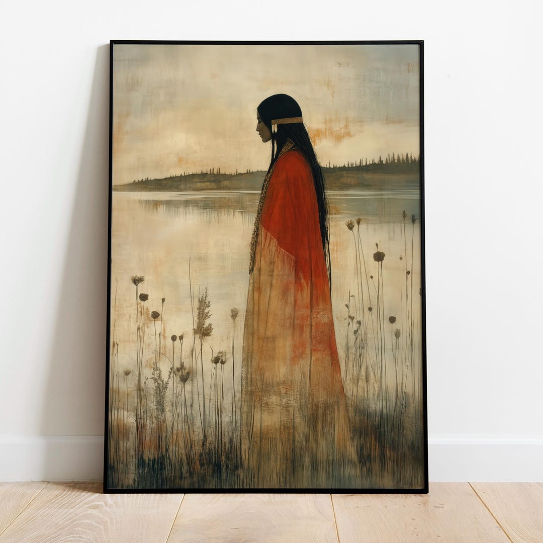 Atira Goddess Wall Art | Pawnee Mythology Mother Earth | Vintage Red ...