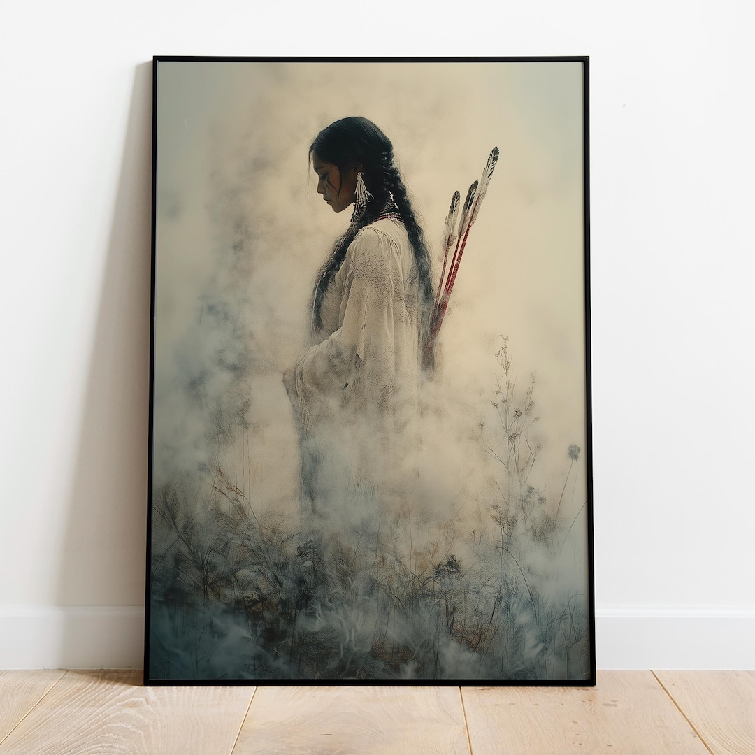 White Shell Woman Wall Art | Navajo Mythology Yolkai Estsan | Ethereal ...