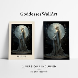 Selene Original Artwork, Greek Goddess of the Moon Goddess Wall Art ...