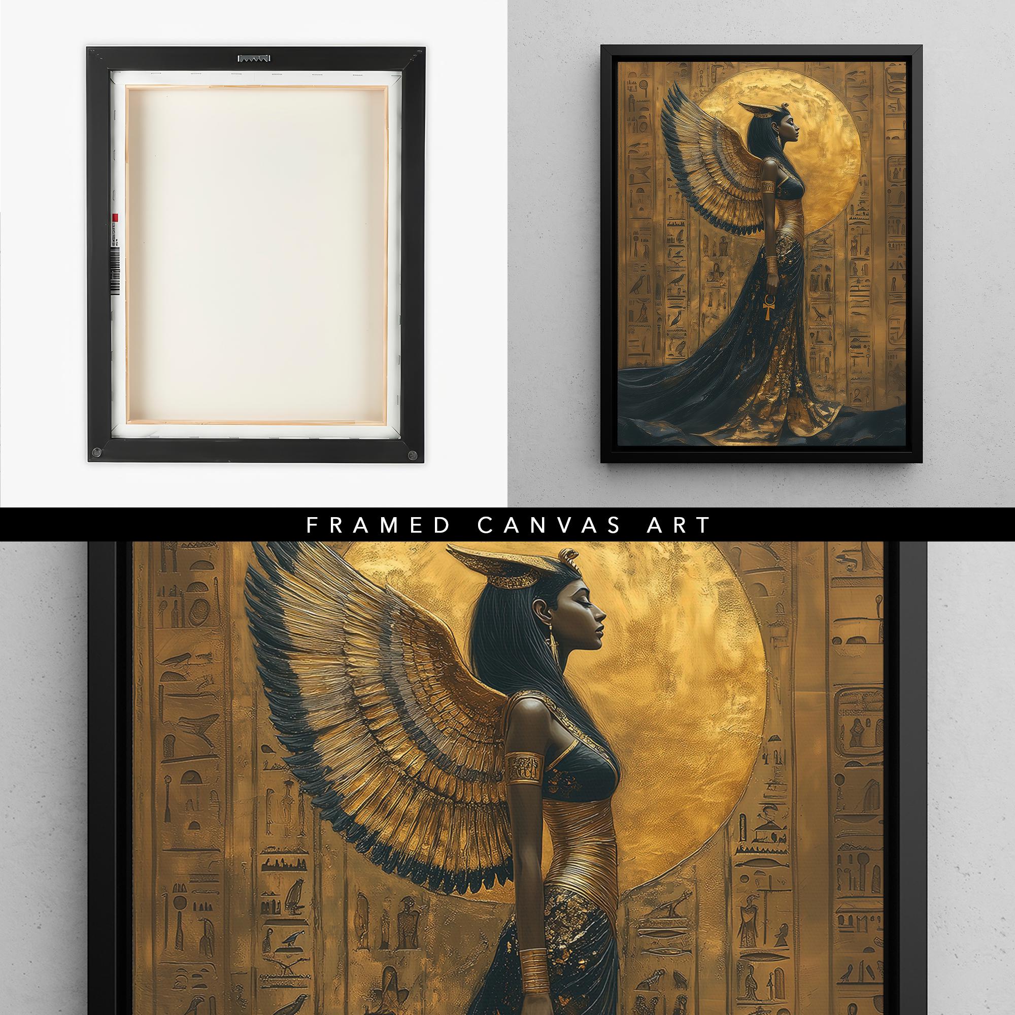 Bastet Egyptian Goddess Art | Egypt Mythology Print | Gold and Black ...