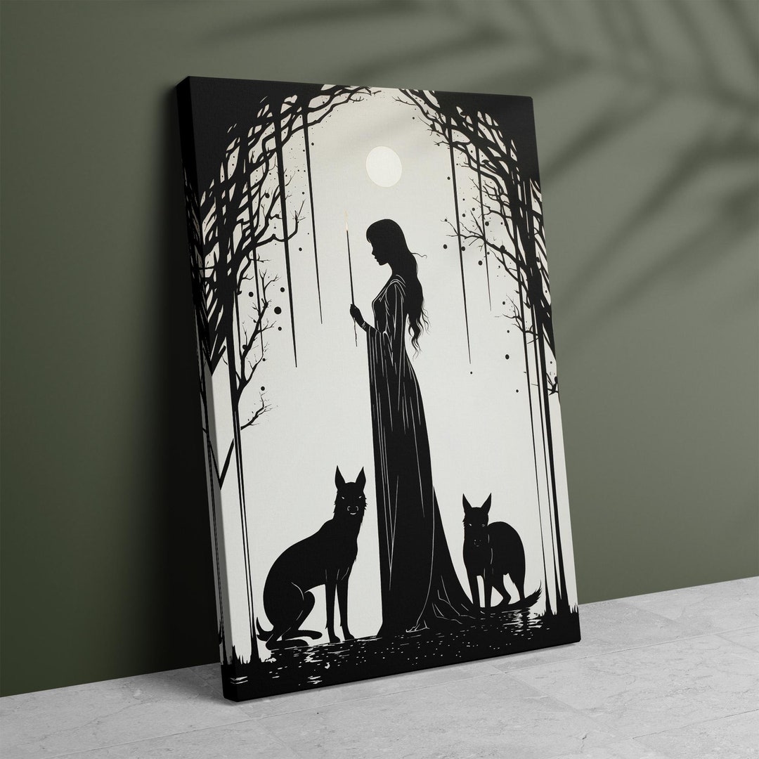 Art Nouveau Canvas Goddess Hecate Canvas Art Greek Goddess Of Magic And Witchcraft Greek