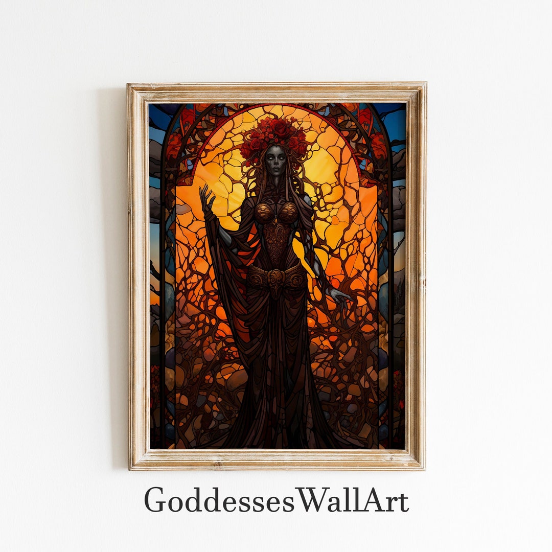 Goddess Oya Print, African Goddess of Death and the Cemetery, Dark ...