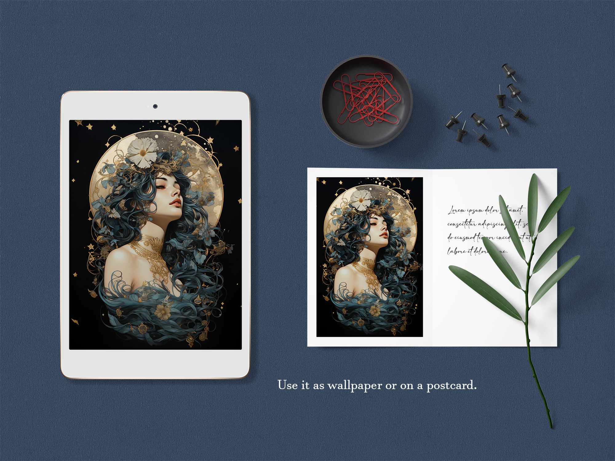 Selene Greek Goddess of the Moon Wall Art Chromolithograph - Etsy