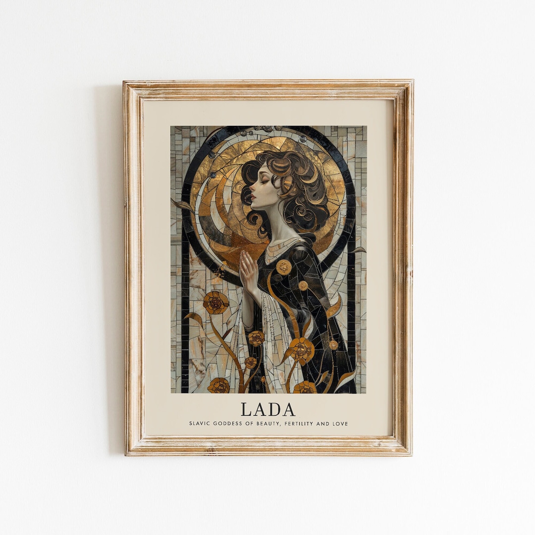 Lada Slavic Goddess of Love, Beauty and Fertility, Art Nouveau Print ...