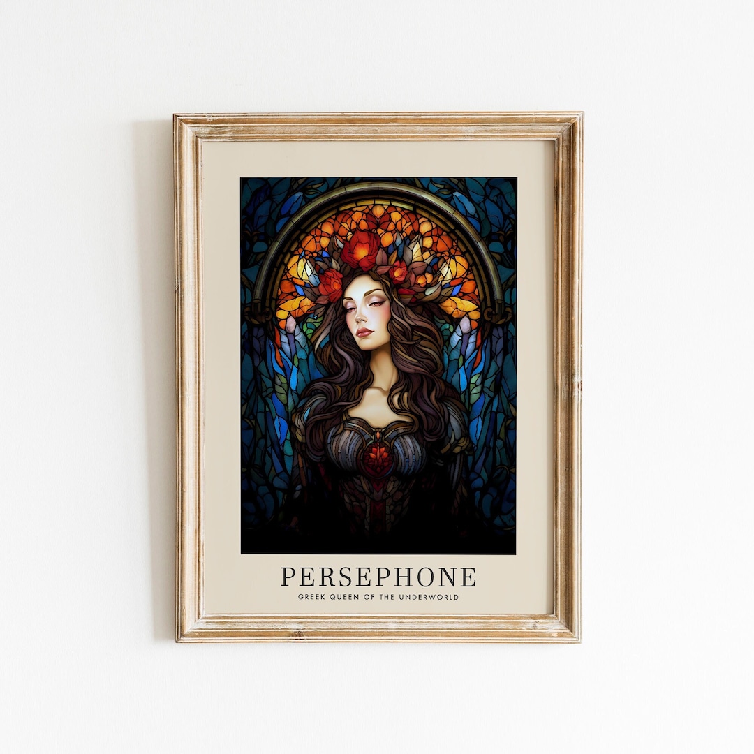 Persephone Dark Goddess Art Print Stunning Wall Art of the Queen of the Underworld. Greek ...
