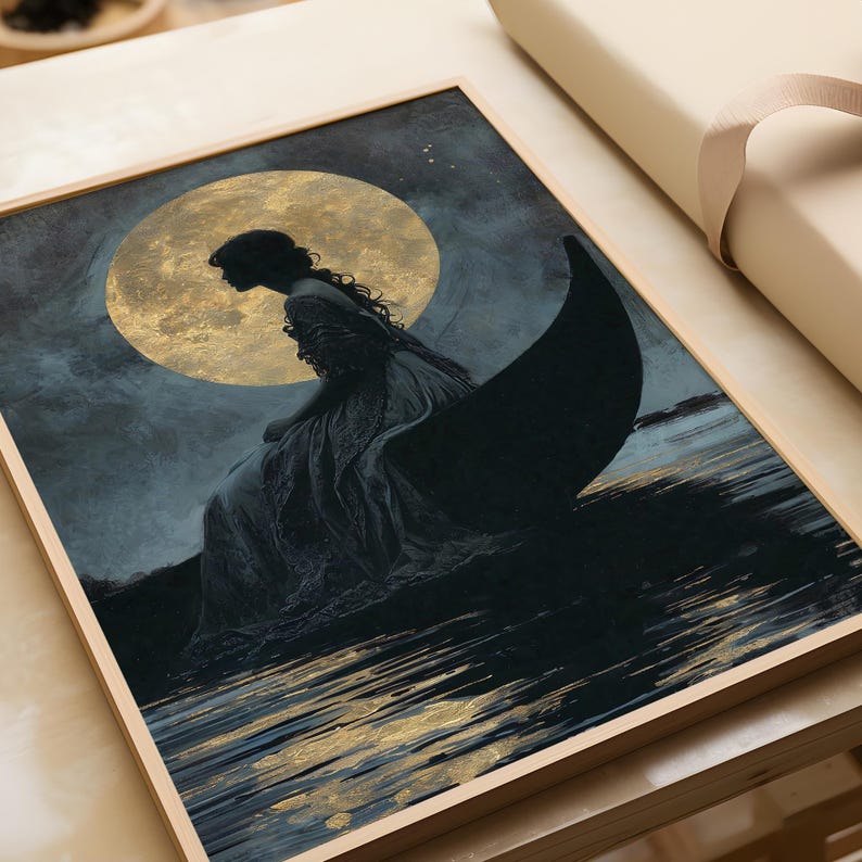 Galene Greek Goddess of Calm Waters, Greek Mythology Decor, Art Nouveau ...
