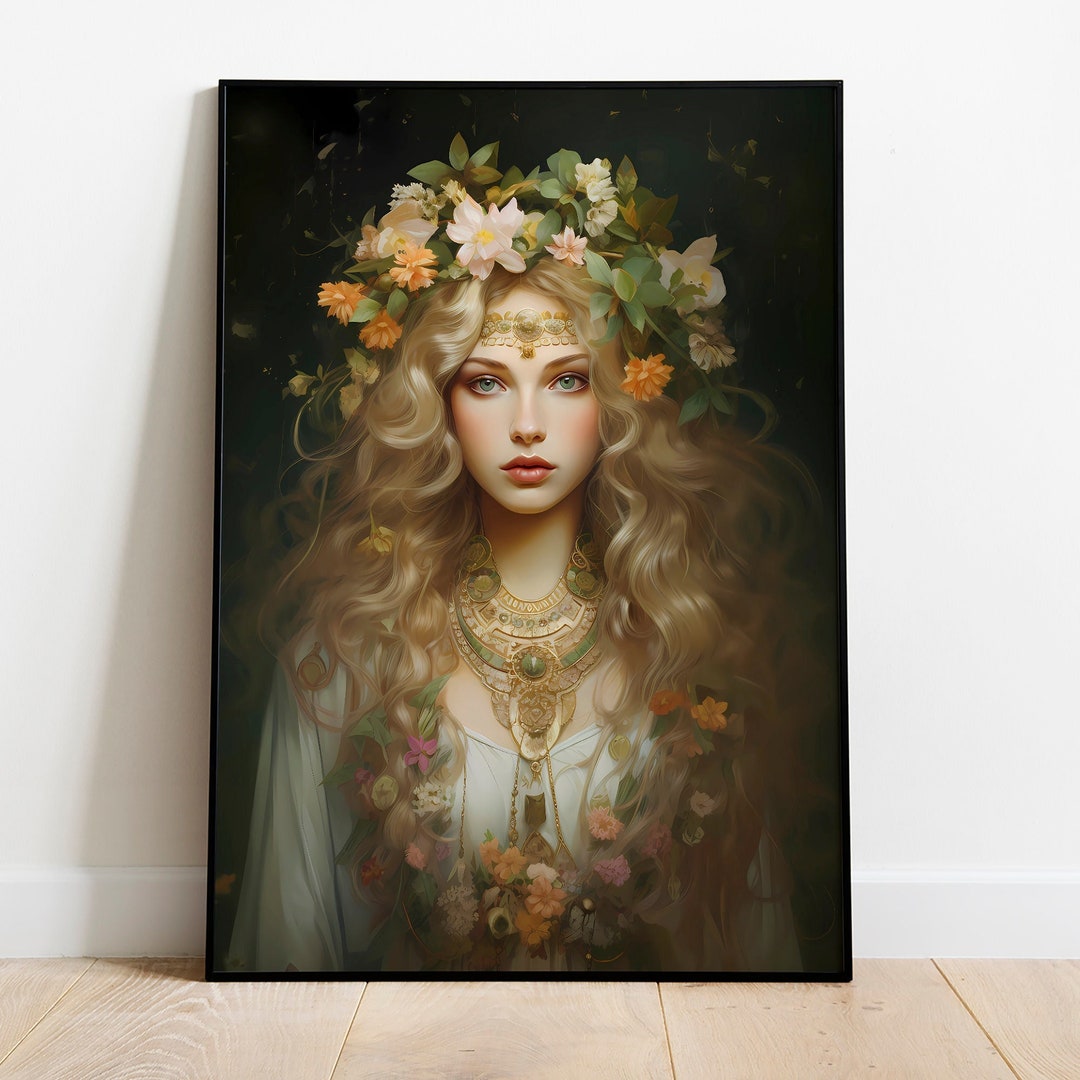 Vesna Slavic Goddess of Spring Art Print Slavic Goddess - Etsy