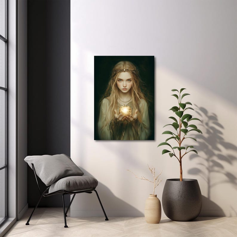 Idunn Goddess Wall Art | Norse Mythology Print | Golden Apples of Youth ...
