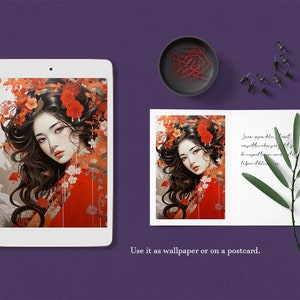 Inari Okami, Japanese Goddess of Rice and Foxes, Wall Art ...