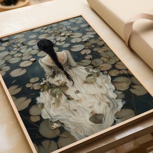 Greek Goddess of Calm Waters, Galene Premium Poster, Woman in the Lake ...