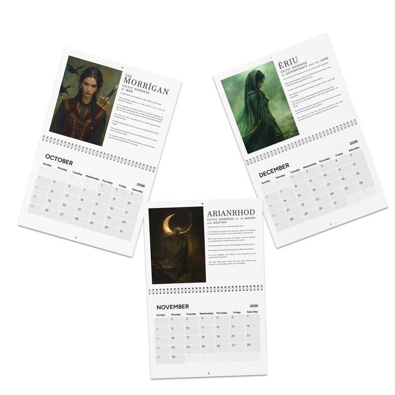 2026 Celtic Goddesses Calendar, 2026 Yearly Wall Calendar, Full Year ...
