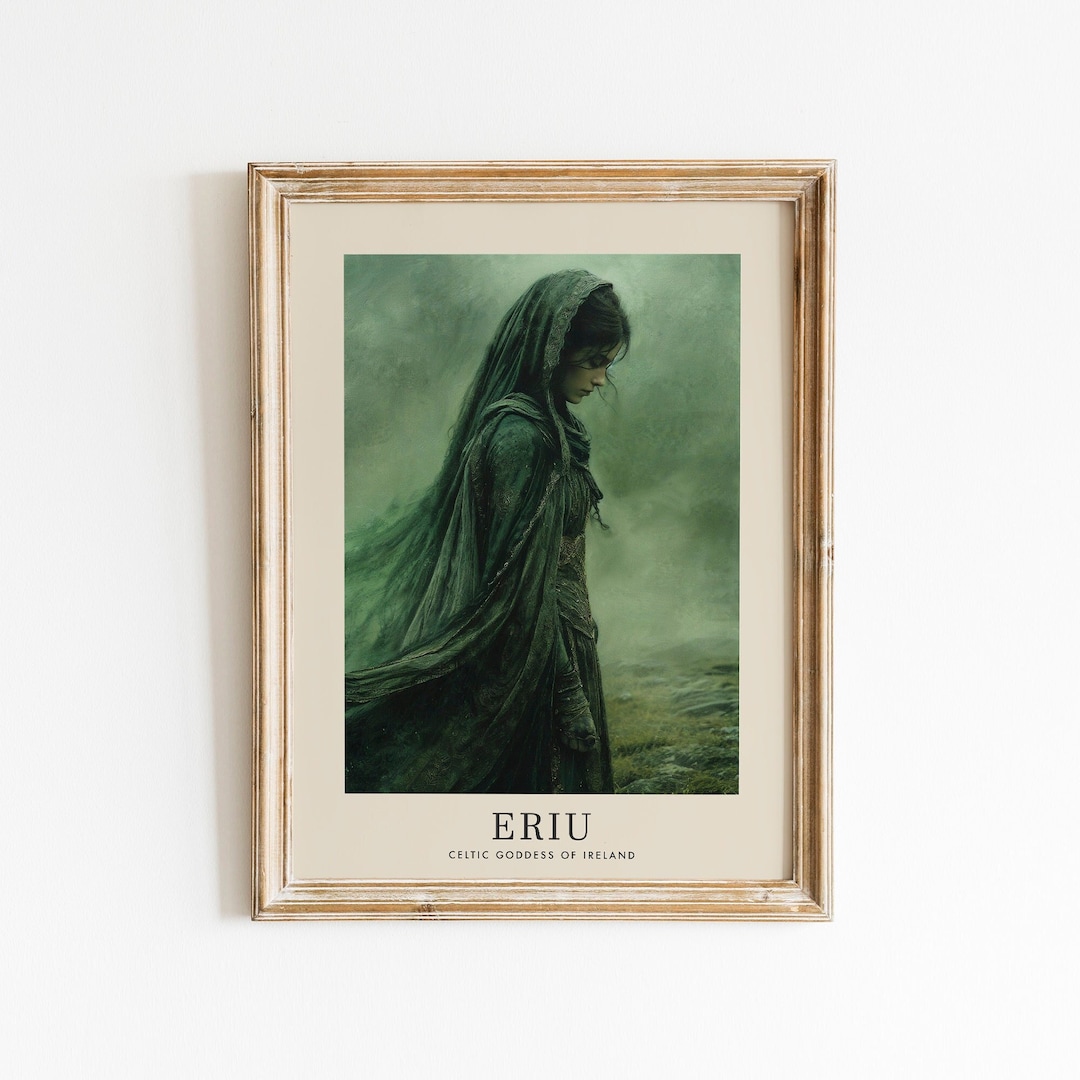 Eriu Art Print, Celtic Goddess of Ireland, Celtic Mythology Wall Art ...
