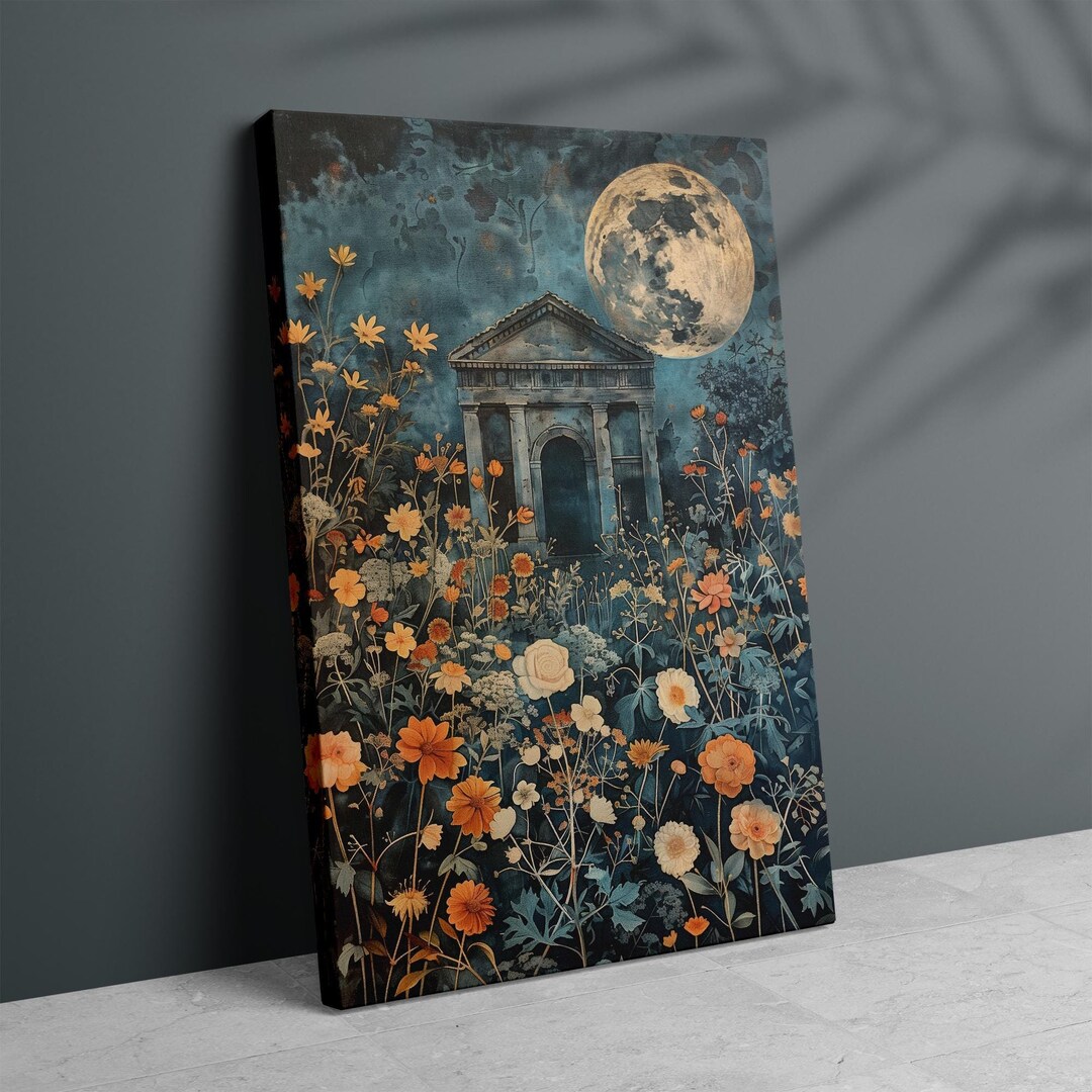 Selene Temple Canvas Art, William Morris Print, Floral Wall Art, Canvas ...