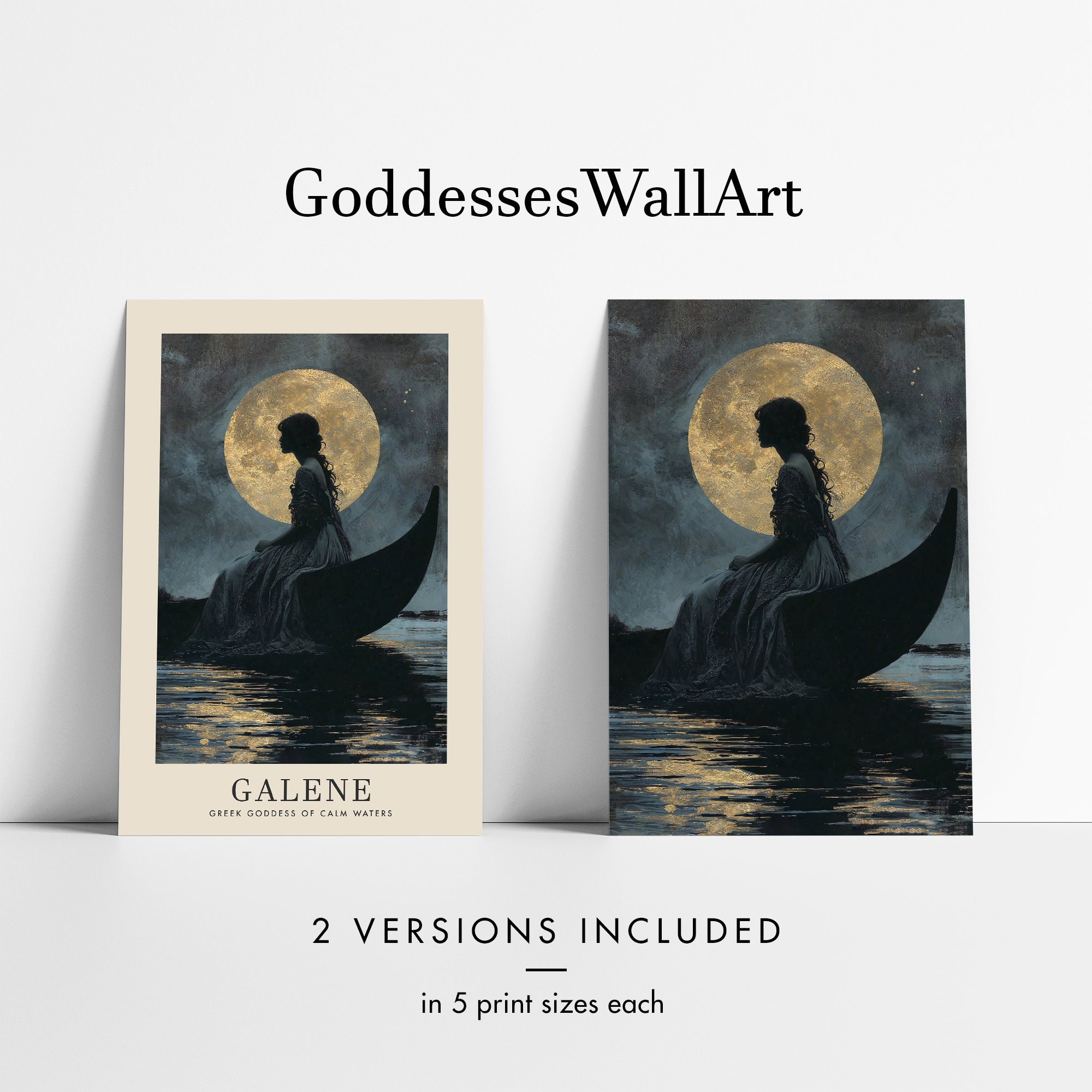 Galene Greek Goddess of Calm Waters, Greek Mythology Decor, Art Nouveau ...