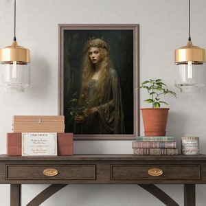 Goddess Eir Wall Art Romanticism Style, Norse Goddess of Healing and ...
