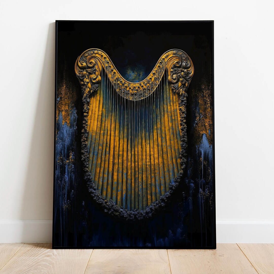 Orpheus's Lyre Wall Art, Greek Mythology, Music Wall Art, Mystical ...