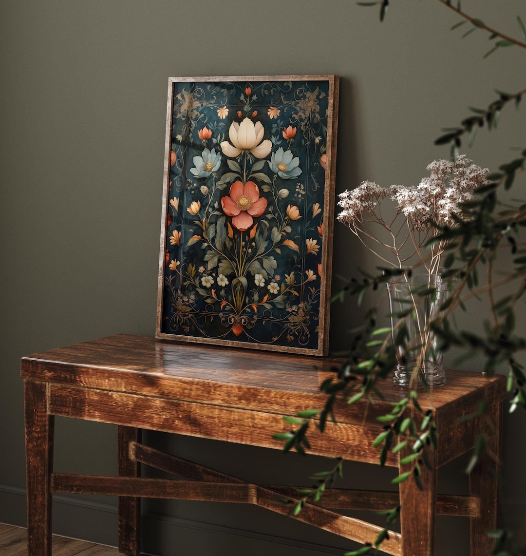Persephone's Flowers Wall Art, Dark Cottagecore Decor, Floral Prints ...